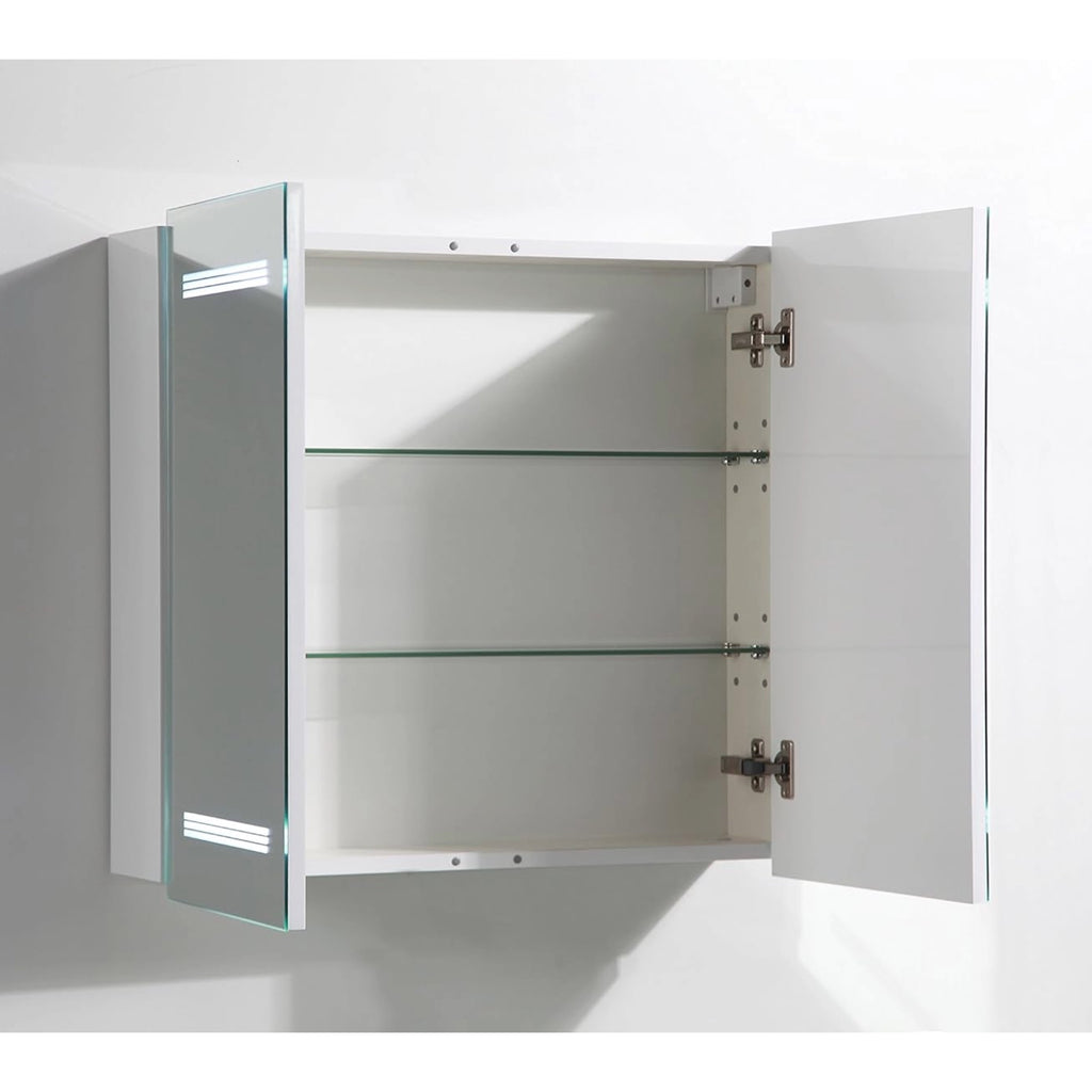 LED Frameless Mirror Medicine Cabinet- 25" x 26" x 6"– My Kind of Bath
